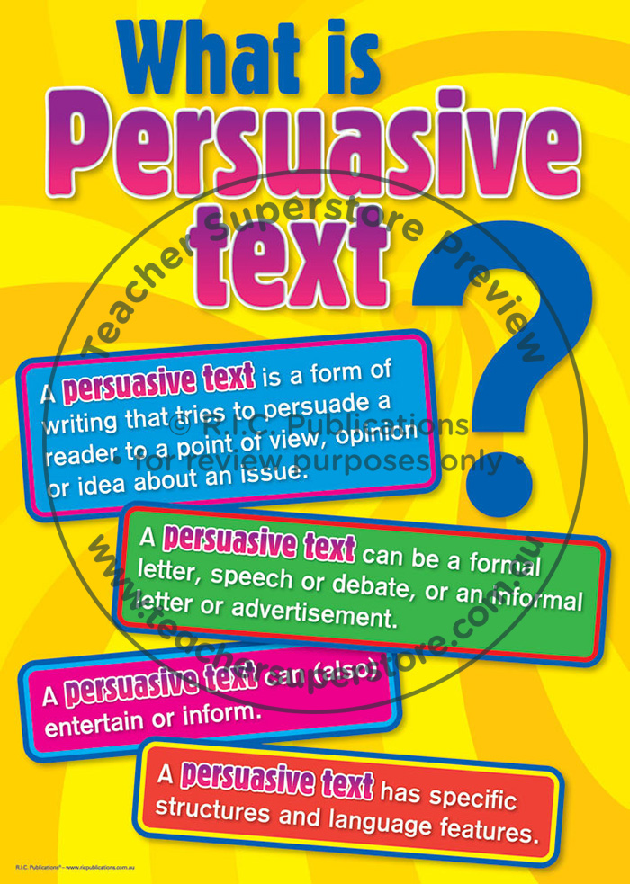 Persuasive Text Posters R I C Publications Educational Resources And Persuasive Text Posters R I C Publications Educational Resources And