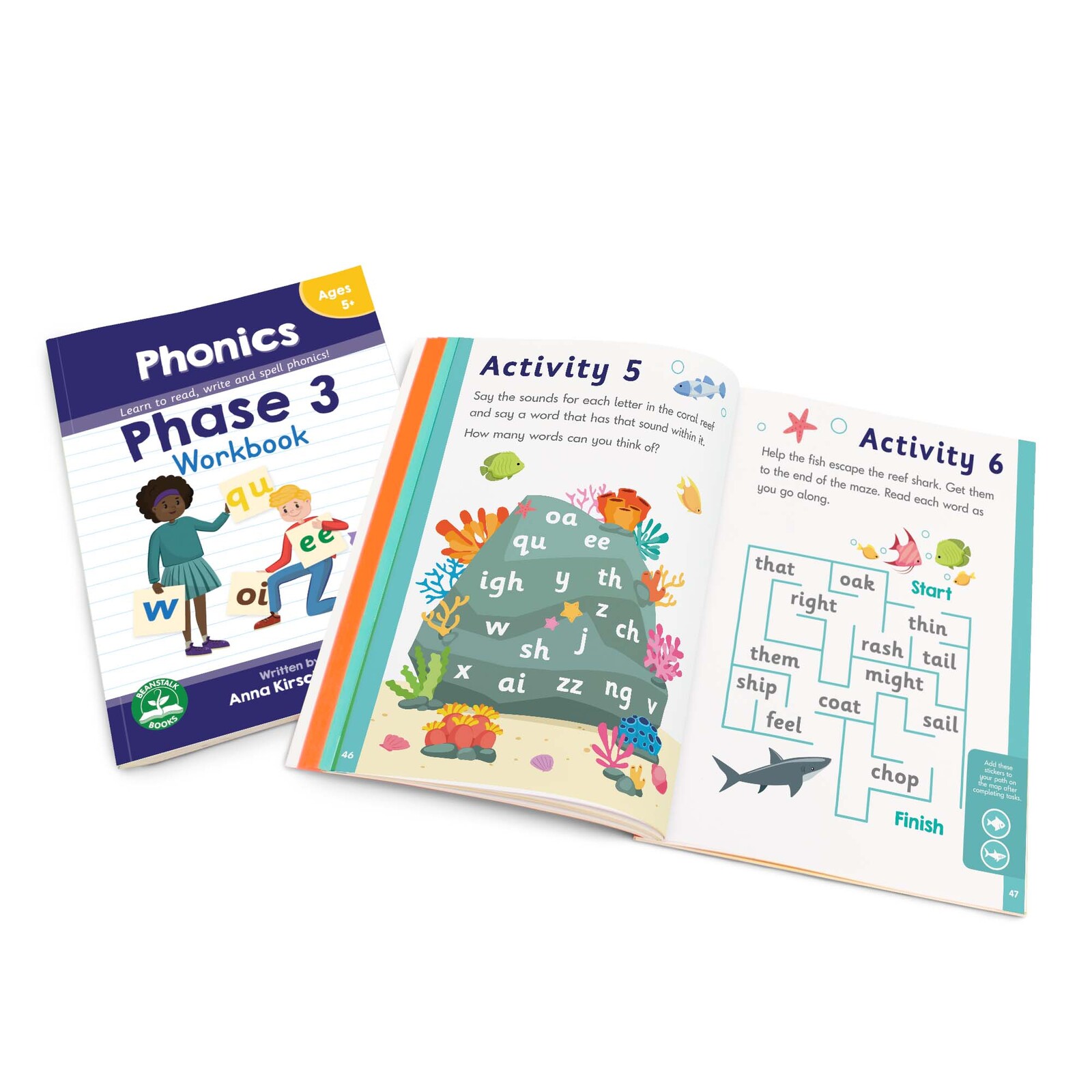 Phase 3 Phonics Workbook - 12 Pack - Beanstalk Books (JL-BB917 ...