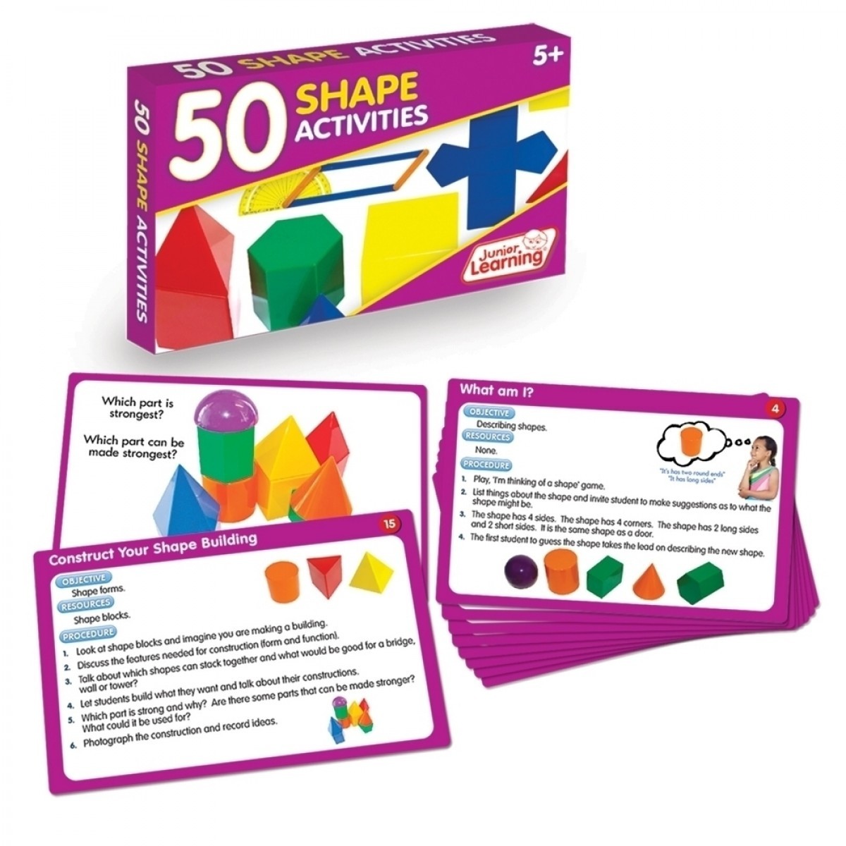 50 Shape Activity Cards - Junior Learning Educational Resources and ...
