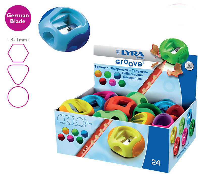 LYRA Groove 1-Hole Sharpener - Box of 24 (LYGS24) Educational Resources ...