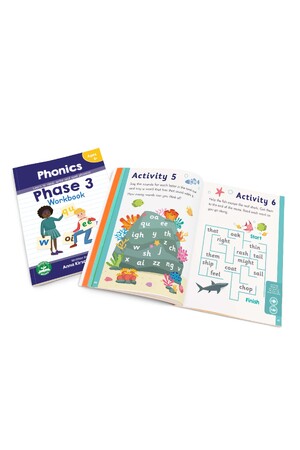 Phase 3 Phonics Workbook - 12 Pack - Beanstalk Books (JL-BB917 ...