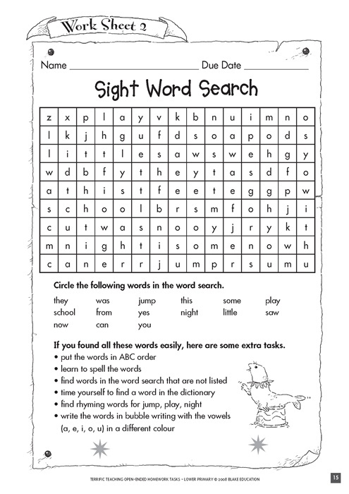 Terrific Teaching - Open-Ended Homework Tasks: Book 1 - Lower Primary ...