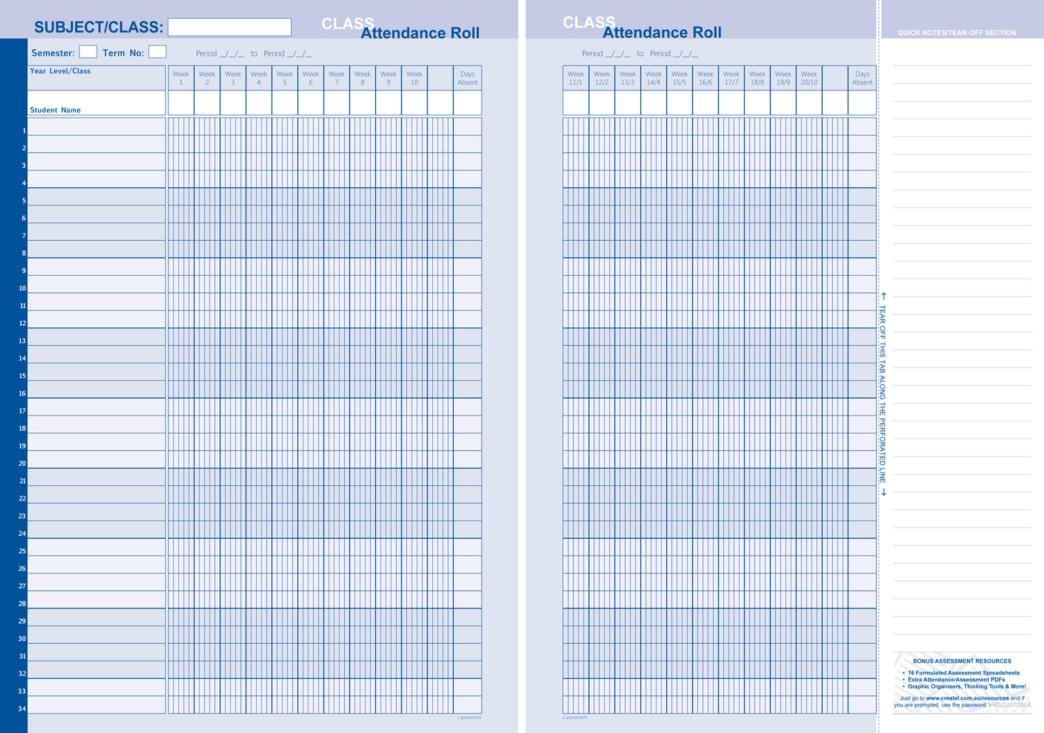 Casual Relief Teacher Undated Planner (Daily) - Wiro Bound - Createl ...