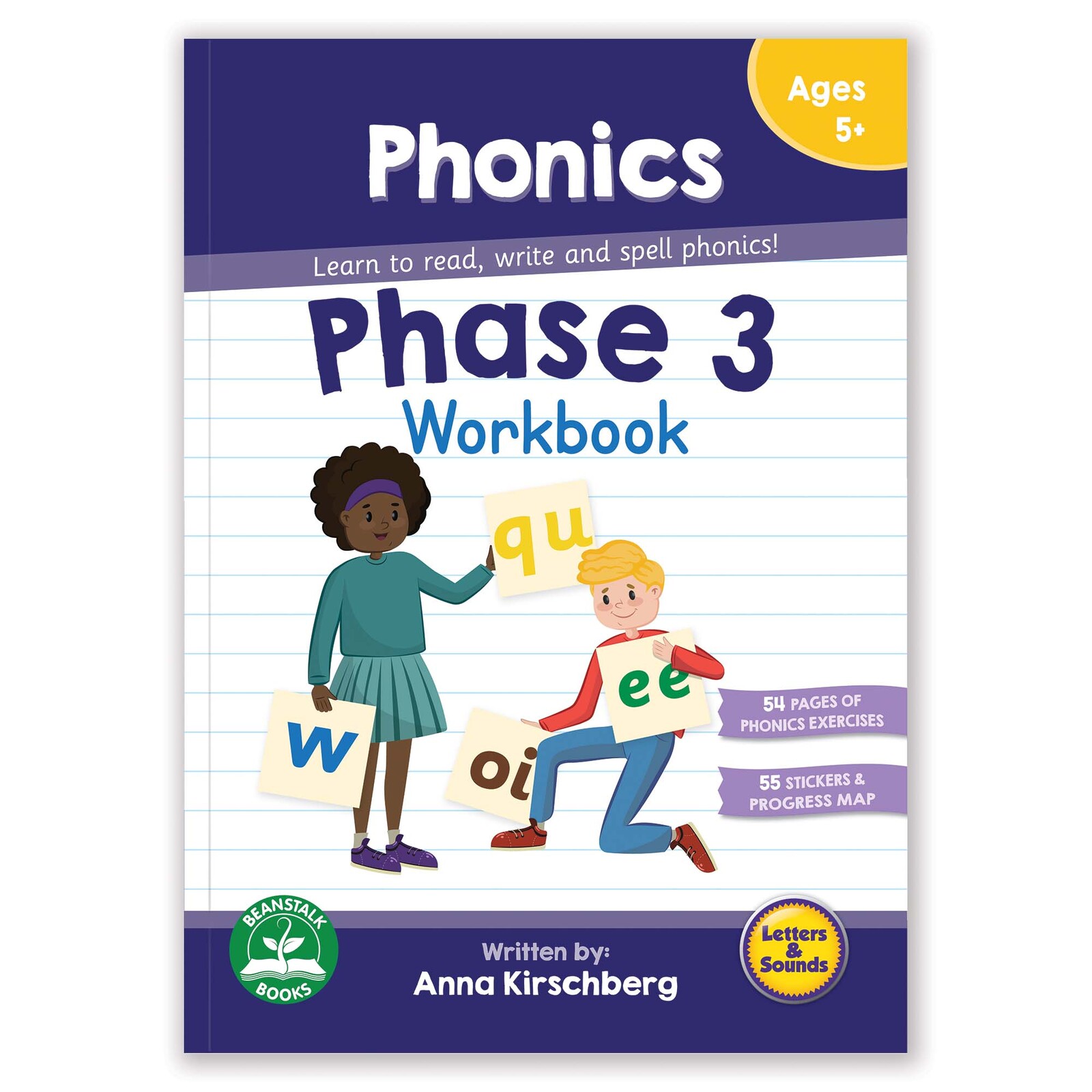 Phase 3 Phonics Workbook - 12 Pack - Beanstalk Books (JL-BB917 ...