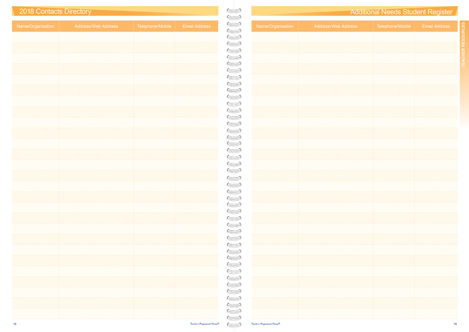 Secondary 5-Period Daily Planner 2018 - Wiro Bound - Createl Publishing ...