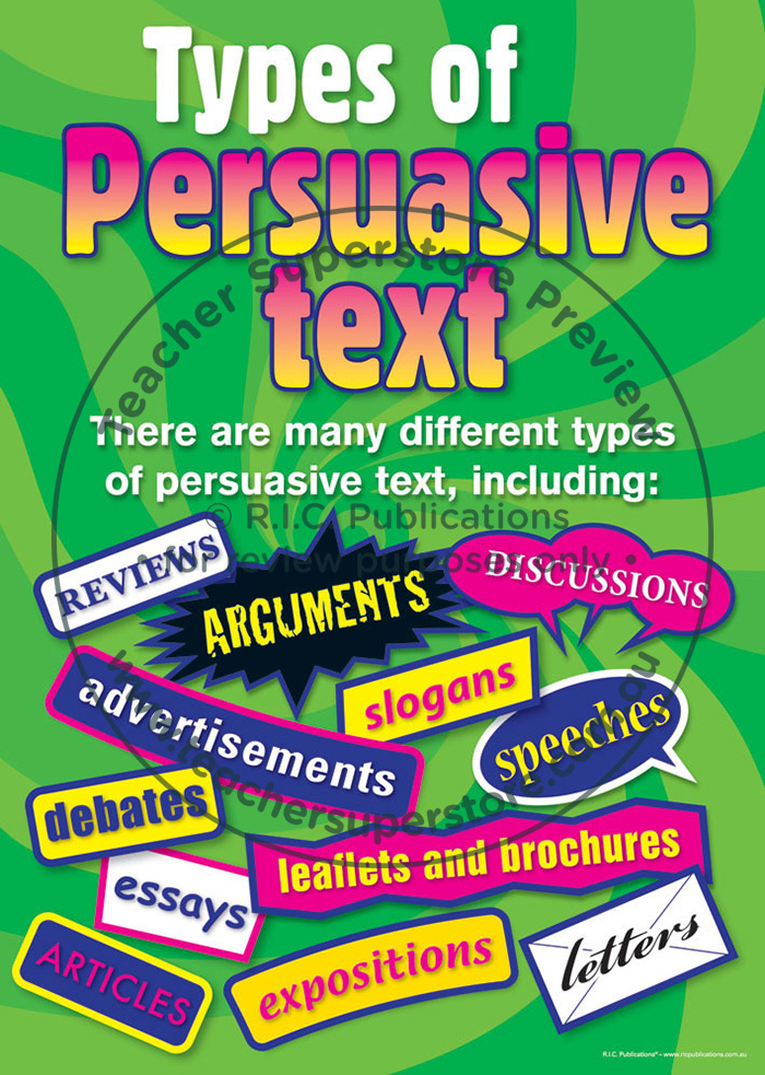 Persuasive Text Posters R I C Publications Educational Resources And Persuasive Text Posters R I C Publications Educational Resources And