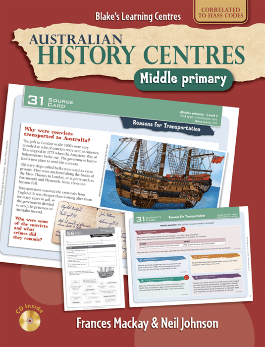 Blake's Learning Centres - Australian History Centres: Middle Primary ...