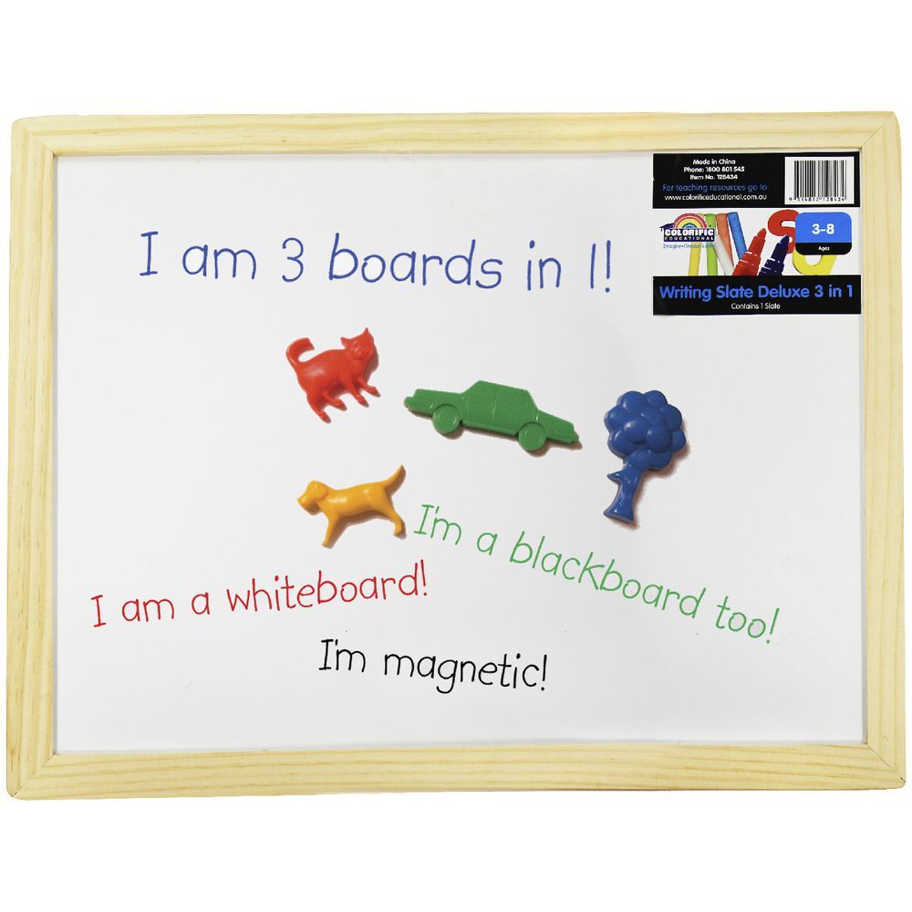 Writing Slate Deluxe - 3 In 1 - Colorific (CLR-128434) Educational ...