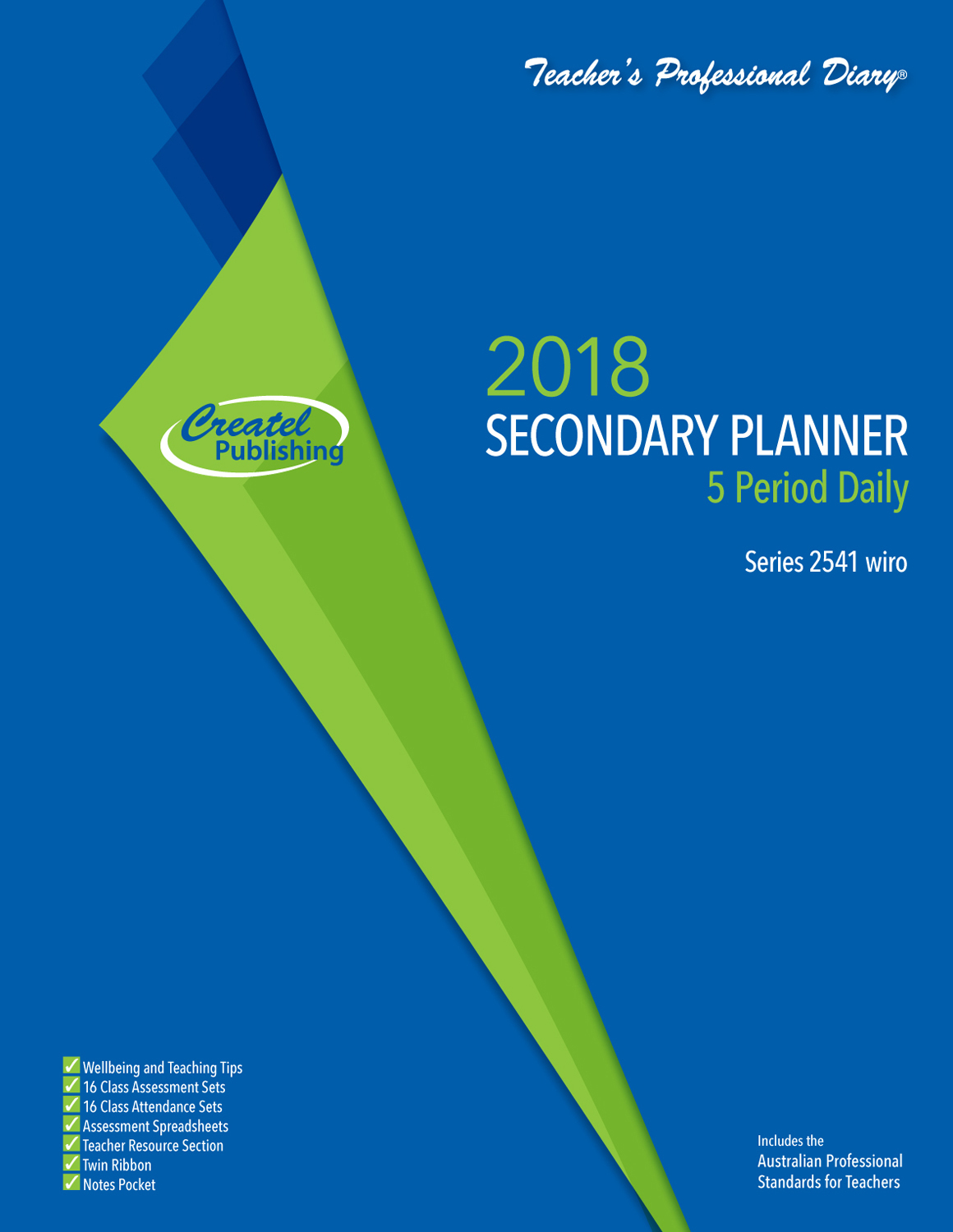 Secondary 5-Period Daily Planner 2018 - Wiro Bound - Createl Publishing ...