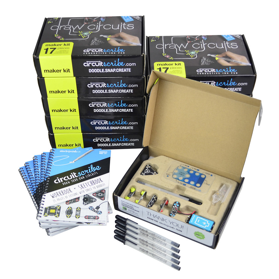 Circuit Scribe - Maker Classroom Kit (CS-BUNDLE-CLASS-MAKER ...