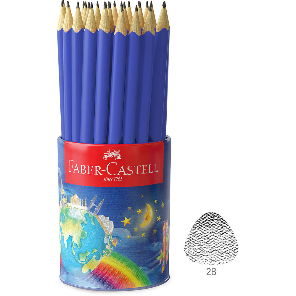 Faber-Castell Lead Pencil - Junior Triangular 2B: Writing (Tin of 50 ...