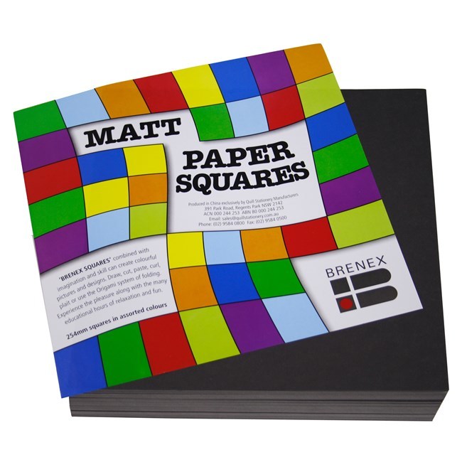 Matt Paper Squares - Black (Pack of 360) - Brenex (HAM-80030 ...