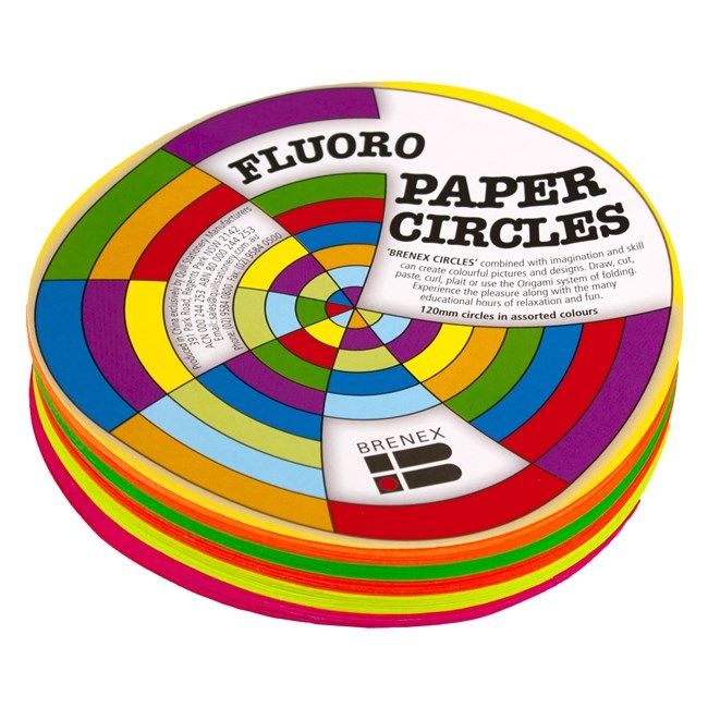 Fluoro Paper Circles - 120mm (Pack of 120) - Brenex (HAM-80300 ...