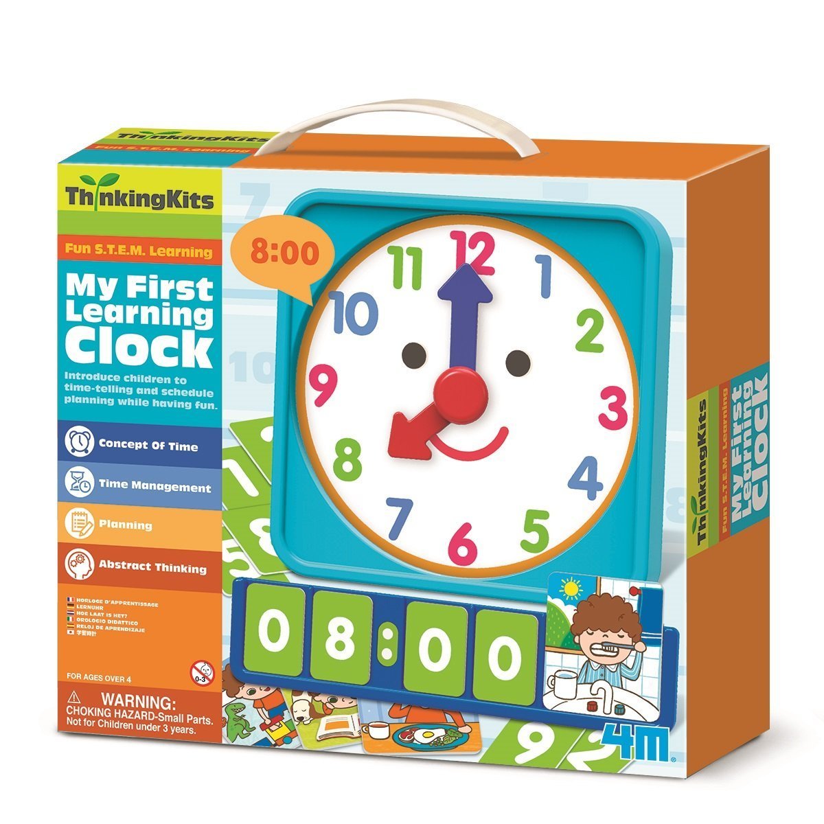 ThinkingKits - My First Learning Clock - 4M (JC-FSG4689) Educational ...