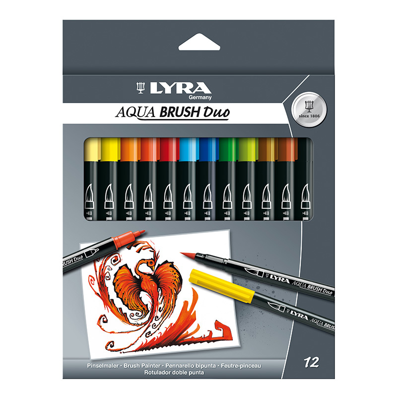 LYRA Aqua Brush Duo Pen - Pack of 12 (LYAB12) Educational Resources and ...