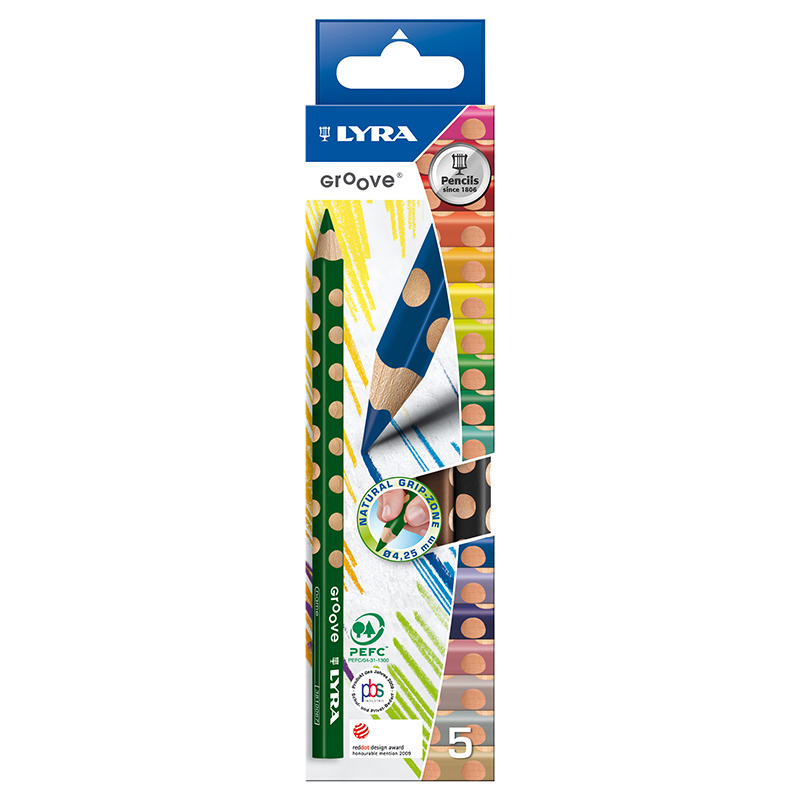 LYRA Groove Colour Pencils - Pack of 5 (LYGCP5) Educational Resources ...