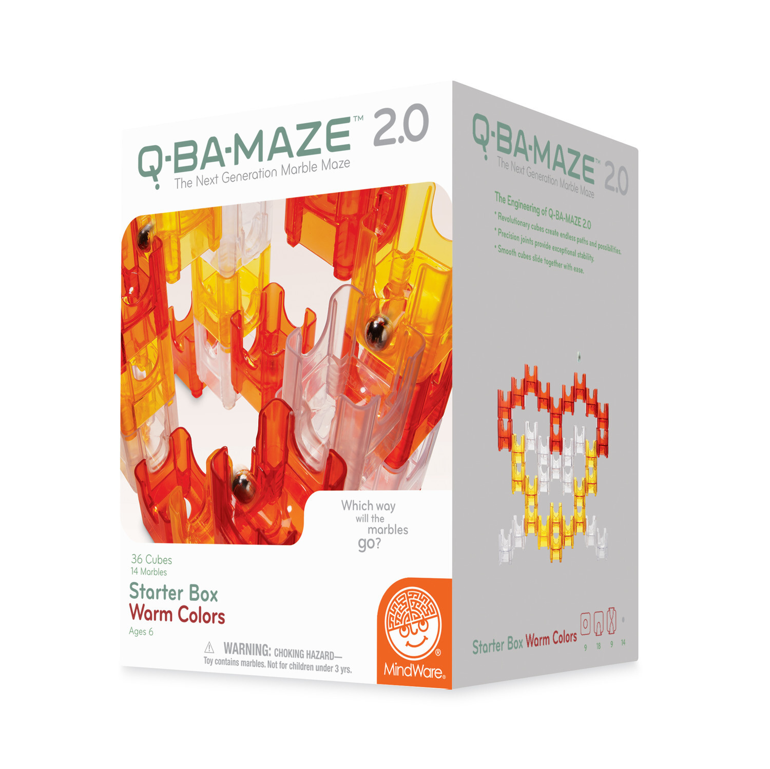 Q-ba-maze 2.0: Starter Box - Warm Colors - Q-BA-Maze Educational ...