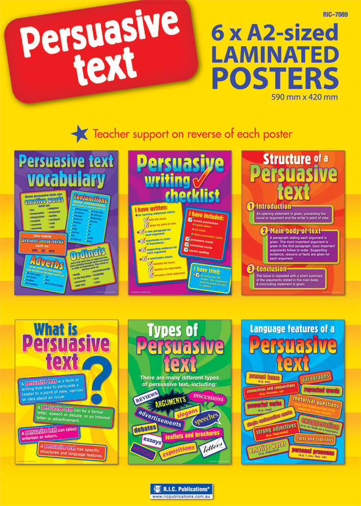Persuasive Text Posters R I C Publications Educational Resources And 
