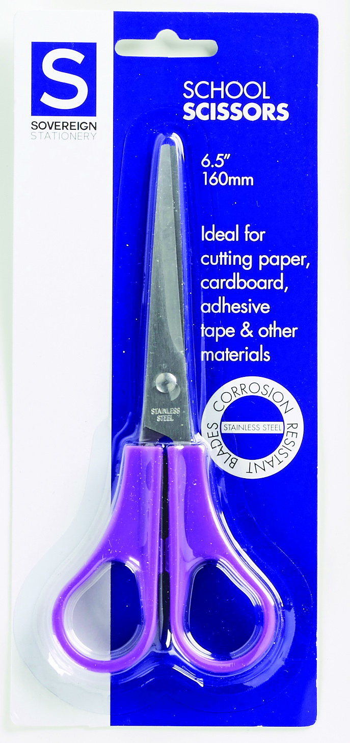 Sovereign School Scissors - 16cm: Purple Handle (SOV-S02032 ...