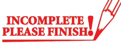 Shiny - Teacher Stamp: Incomplete Please Finish (Red) - Staedtler (ST ...