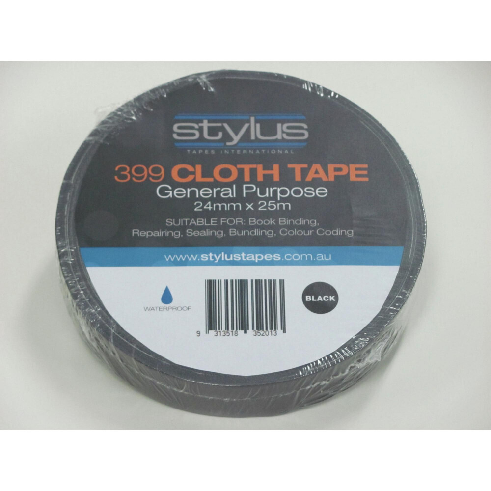 Stylus Cloth Tape - Black: 24mm x 25m (STY-30) Educational Resources ...
