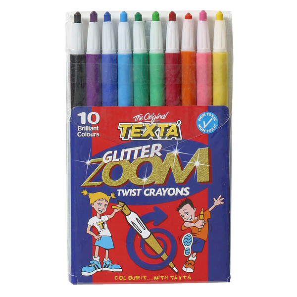 Texta Crayons - Zoom Twist: Glitter (Pack of 10) (TEX-277470 ...