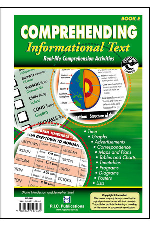 Comprehending Informational Text - Book D: Ages 8-9 - R.I.C. Publications Educational Resources ...