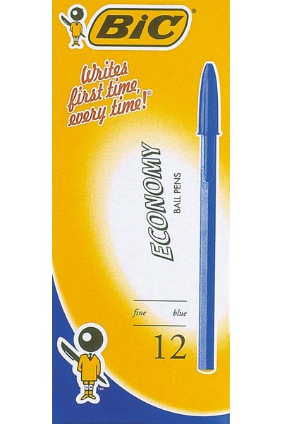 Bic Pen - Ballpoint Economy: Fine Blue (Box of 12) (BIC-951998 ...