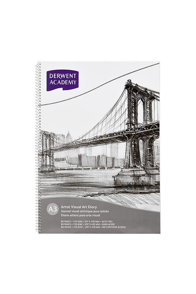 Derwent Academy Visual Art Diary - A3 Portrait (80 Pages) (DER-R31140F ...