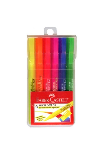 Faber-Castell Highlighters - Textliner 38: Assorted (Pack of 6 ...