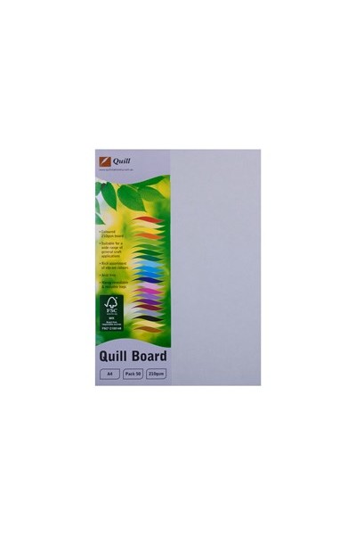Quill Board 210gsm (A4) - Pack of 50: Grey (HAM-90315) Educational ...