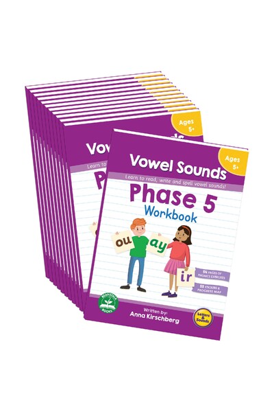 Phase 5 Vowel Sounds Workbook - 12 Pack - Beanstalk Books (JL-BB919 ...