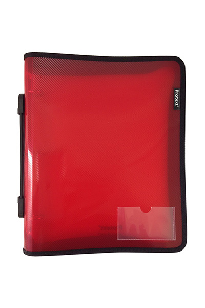 A4 Zipper Binder Buddy - Red - Protext (PRO-NP9641) Educational ...