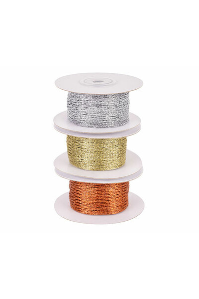 Stretchable Mesh Ribbon - Metallic (Pack of 3) - The Creative School ...