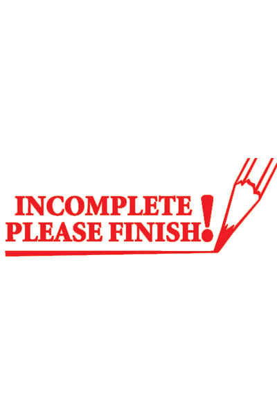 Shiny - Teacher Stamp: Incomplete Please Finish (Red) - Staedtler (ST ...