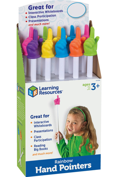 Rainbow Hand Pointers - Pack of 10 - Learning Resources (WB1968 ...