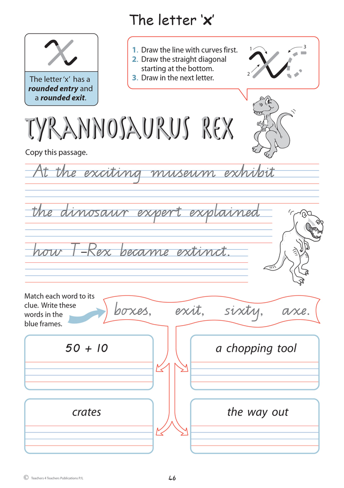 Handwriting Conventions QLD Year 3 Teachers 4 Teachers Educational 