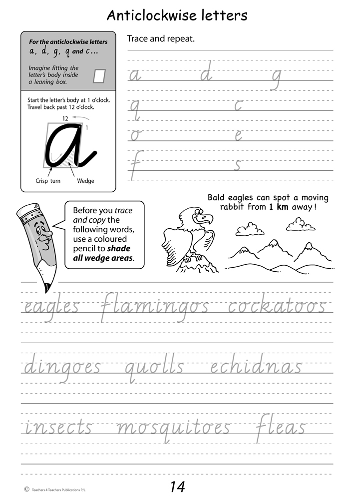 Handwriting Conventions VIC Year 3 Teachers 4 Teachers Educational 