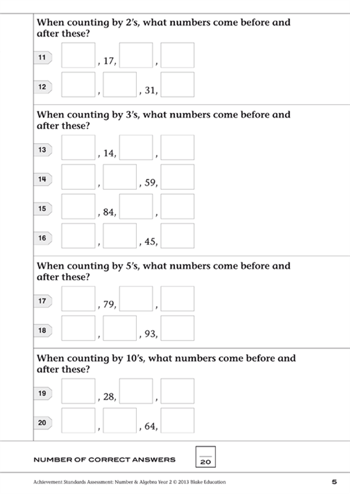 Achievement Standards Assessment - Mathematics: Number & Algebra - Year ...
