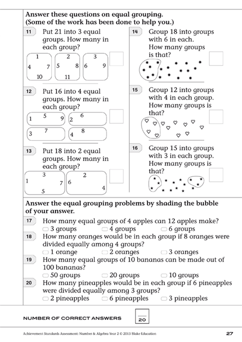 Achievement Standards Assessment - Mathematics: Number & Algebra - Year ...