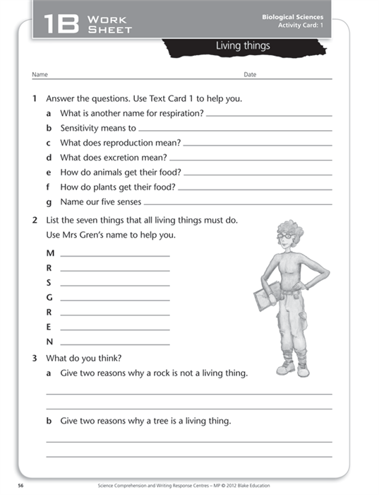 Blake's Learning Centres - Science Comprehension and Writing Response ...