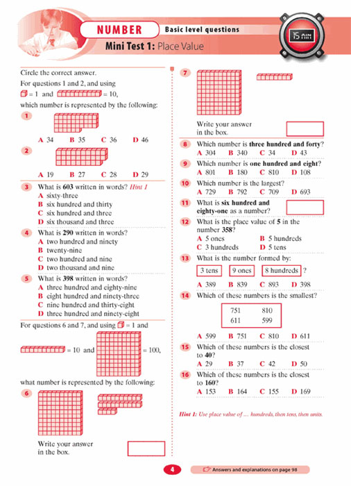 Excel NAPLAN Style Numeracy Test Year 3 Pascal Press Educational 