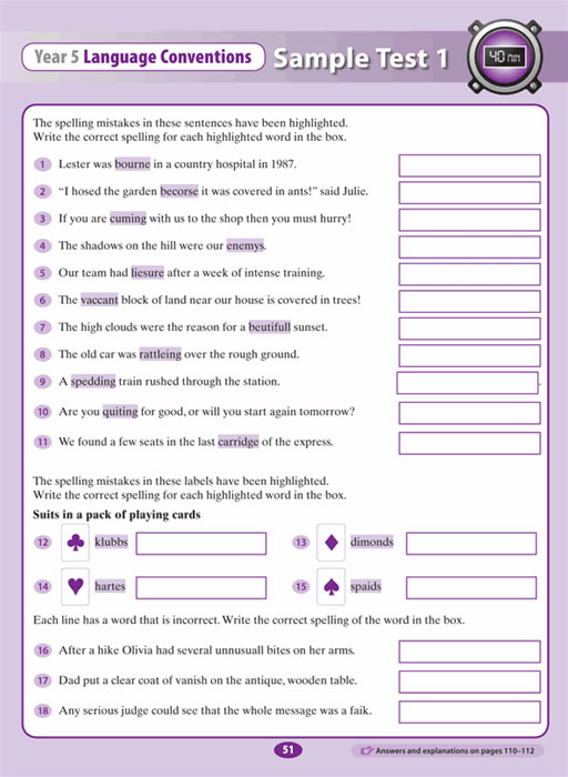 Excel NAPLAN Style Literacy Test Year 5 Pascal Press