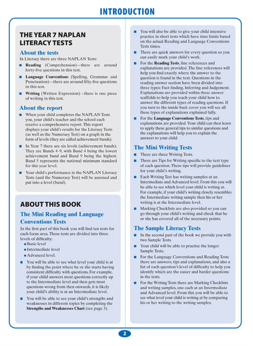 Excel NAPLAN Style Literacy Test Year 7 Pascal Press Educational
