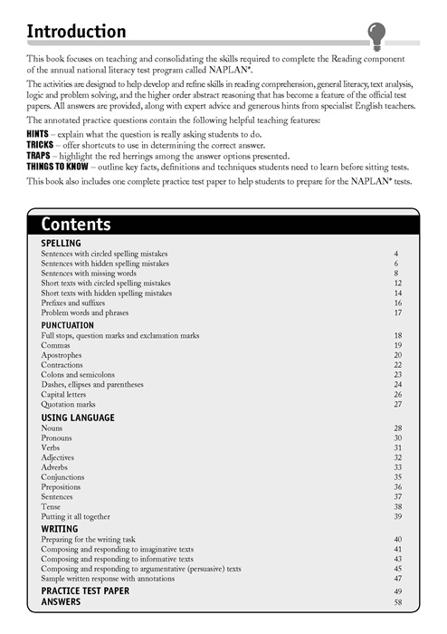 Maximising Test Results NAPLAN style Literacy Year 7 Language 