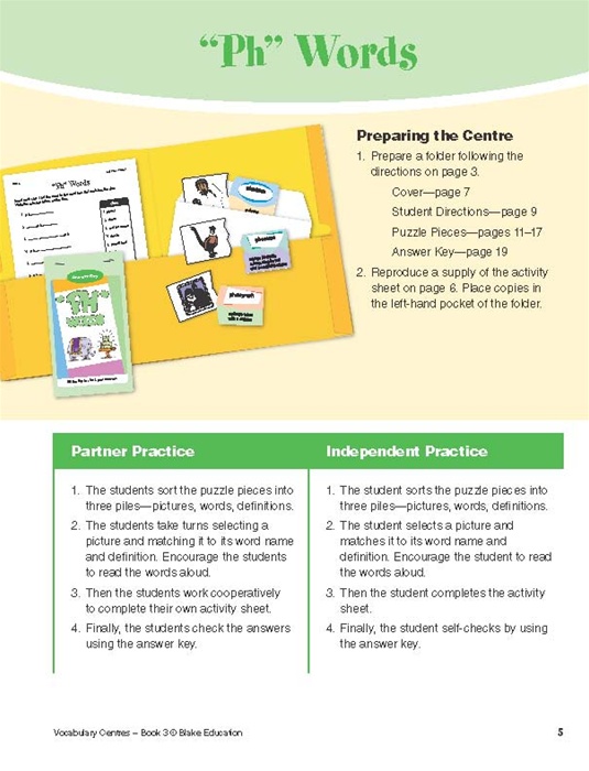 Blake's Learning Centres - Vocabulary Centres: Pack (1 of each Title ...