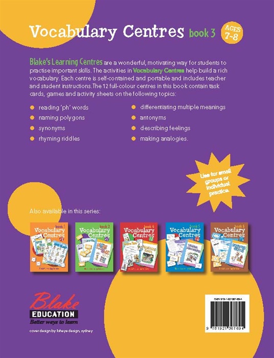Blake's Learning Centres - Vocabulary Centres: Pack (1 of each Title ...