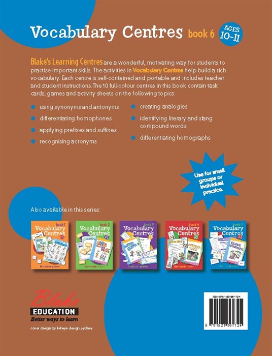 Blake's Learning Centres - Vocabulary Centres: Pack (1 of each Title ...