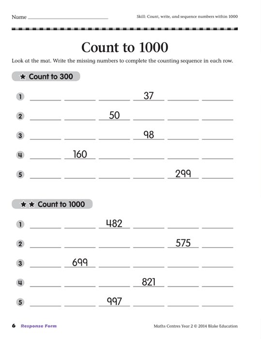 Blake's Learning Centres - Maths Centres: Year 2 - Blake Education ...