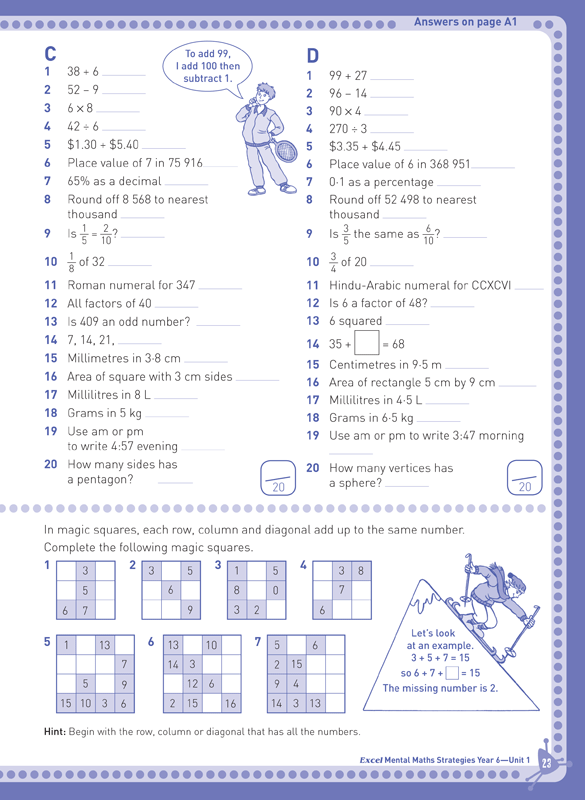 Excel Basic Skills Mental Maths Strategies Year 6 Pascal Press Excel Basic Skills Mental Maths Strategies Year 6 Pascal Press